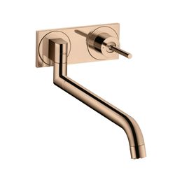 Hansgrohe Sp&uuml;ltisch-Wandeinhebelmischer Axor Uno UP, polished red gold (38815300)