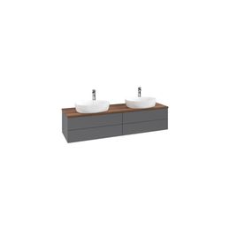 Villeroy & Boch V&B Waschtischunterschrank ohne Frontstruktur Antao 160x50cm, HL, WBP w. wal, Anthrac. m Lac ; Villeroy & Boch (K28052GK)