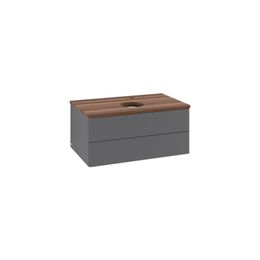 Villeroy & Boch V&B Waschtischunterschrank mit Frontstruktur -Beleuchtung Antao 80x36x50cm, HL, WBP w wa, Anthrac. m Lac ; Villeroy & Boch (L19152GK)