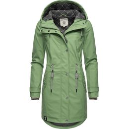 PEAK TIME Jacke 'L60042' Damen Gr&ouml;&szlig;e 4XL apfel / schwarz / wei&szlig;