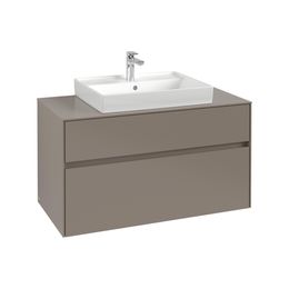 Villeroy & Boch V&B Waschtischunterschrank Collaro 100x54,8x50cm, Waschtisch mittig, taupe ; Villeroy & Boch (C01900VM)