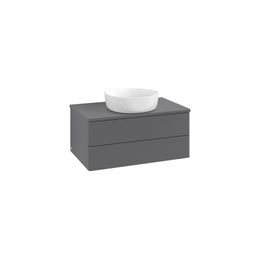 Villeroy & Boch V&B Waschtischunterschrank mit Frontstruktur Antao 80x36x50cm, WBP Lac, Anthrac. m Lac ; Villeroy & Boch (K19110GK)