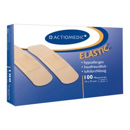Gramm Medical Actiomedic elastic Pflasterstrips, 19 x 72 mm, hautfarben, Pack &agrave; 100 St&uuml;ck (137.020.19720)