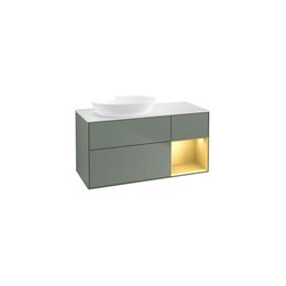 Villeroy & Boch V&B Waschtischunterschrank Finion 120cm, Pl w m, Reg gol m Lac, Oli. m Lac ; Villeroy & Boch (FA51HFGM)