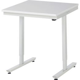 Rau Arbeitstisch, elektrisch h&ouml;henverstellbar - Tragkraft 150 kg, ESD-Melaminplatte, H&ouml;he 720 - 1120 mm, BxT 750 x 800 mm