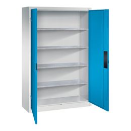 C+P Schwerlastschrank Acurado, 1950x1200x400mm, 7035/5012 ; C + P M&ouml;belsysteme (8930-052|S10276)