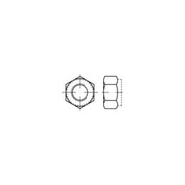 DIN 6924, 982/ISO 7040 Selbstsichernde Sechskantmutter M 6 x 1 Stahl galvanisch verzinkt ; Industrial Quality Supplies (069248100060000)