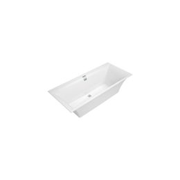 Villeroy & Boch V&B Rechteck-Badewanne Squaro Edge 12 Duo 170x75cm, wei&szlig;, Ablauf mittig ; Villeroy & Boch (UBQ170SQE2DV-01)