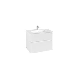 Villeroy & Boch V&B Waschtischunterschrank Collaro 76,1x61x48cm, WT mi, LED 5,5W, wh. ma ; Villeroy & Boch (C144B0MS)