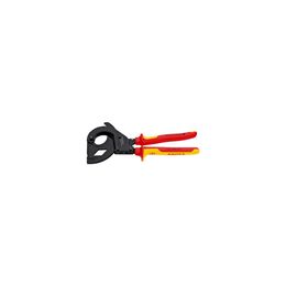 Knipex 95 36 315 A Kabelschneider (Ratschenprinzip) f&uuml;r stahlarmierte Kabel (SWA-Kabel) isoliert mit Mehrkomponenten-H&uuml;llen, VDE-gepr&uuml;ft schwarz lacki)