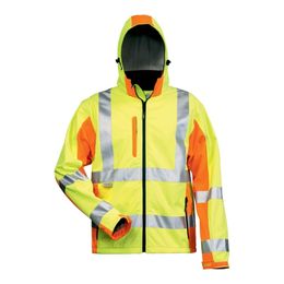 Warnschutz-Softshelljacke Adam Gr. XXL gelb/orange 100% PES ; FELDTMANN (22735)