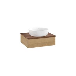 Villeroy & Boch V&B Waschtischunterschrank mit Frontstruktur Antao 60x19x50cm, WBP-farbe w. wal, honey oak ; Villeroy & Boch (K07112HN)