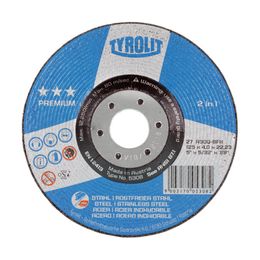 Tyrolit Schruppschleifscheibe PREMIUM*** "2 in 1", Scheiben-&Oslash;xScheibenbreite: 178X4 mm (5349)