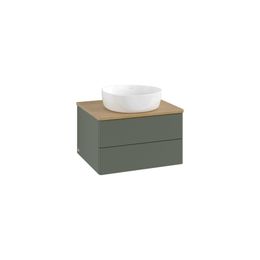 Villeroy & Boch V&B Waschtischunterschrank mit Frontstruktur Antao 60x36x50cm, WBP hon. Oa, lea gre. m Lac ; Villeroy & Boch (K18111HL)
