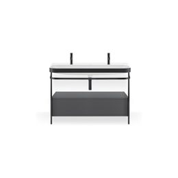 Duravit M&ouml;belwaschtisch-Kombi Happy D.2 Plus 117,5x49cm, m 1 HL, Konsole, graph matt (HP4764O80800000)