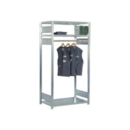Regalwerk BERT-Garderobenregal Grundfeld erweiterbar HxBxT 2000x1005x600 mm verzinkt (B3-80031-K)