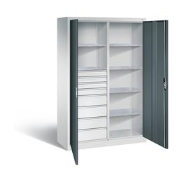 C+P Werkzeugschrank Acurado, H1950xB1200xT500mm, Front Anthrazitgrau, Korpus Lichtgrau (8931-305) ; C + P M&ouml;belsysteme (8931-305|S10256)