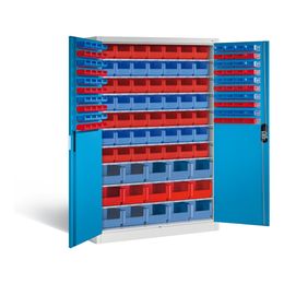 C+P Magazinschrank Acurado, H1950xB1200xT500mm, Front Lichtblau, Korpus Lichtgrau (8931-502) ; C + P M&ouml;belsysteme (8931-502|S10069)