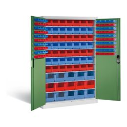 C+P Magazinschrank Acurado, H1950xB1200xT500mm, Front Resedagr&uuml;n, Korpus Lichtgrau (8931-502) ; C + P M&ouml;belsysteme (8931-502|S10070)