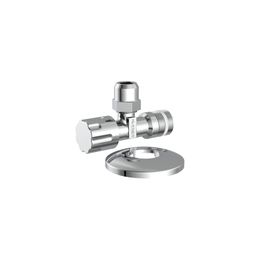 Kirchhoff Eckventil, 1/2"AG x x 3/8"AG x 10 mmQ, mit Schubrosette selbstdichtend (98480400)