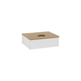 Villeroy & Boch V&B Waschtischunterschrank ohne Frontstruktur -Beleuchtung Antao 60x19x50cm, WBP hon. Oa, glo wh. Lac ; Villeroy & Boch (L07011GF)
