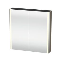 Duravit Universal-Spiegelschrank XSquare 80x80x15,5cm, flan. Gr s-matt, 2 T., LED (XS7112090900000)