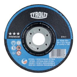 Tyrolit Schruppschleifscheibe PREMIUM*** "2 in 1", Scheiben-&Oslash;xScheibenbreite: 115X7 mm (34046120)