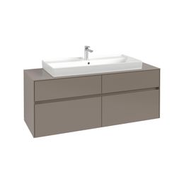 Villeroy & Boch V&B Waschtischunterschrank Collaro 140x54,8x50cm, WT mittig, black oak ; Villeroy & Boch (C09200AB)