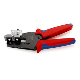 Knipex 12 12 14 Pr&auml;zisions-Abisolierzange mit Formmessern mit Mehrkomponenten-H&uuml;llen br&uuml;niert 195 mm)