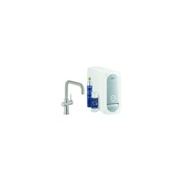 Grohe Sp&uuml;ltisch-Einhebelmischer Blue Home Supersteel, U-Auslauf-Starter Kit (31456DC1)