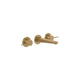 Villeroy & Boch V&B Dreiloch-Waschtischarmatur Conum o. Abl.garn, Wandmontage, brushed gold ; Villeroy & Boch (TVW12700200076)