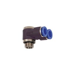 Riegler Y-Winkelsteckverschraubung &raquo;Blaue Serie&laquo;, drehbar, G 3/8 a. &Atilde;&tilde;12mm (210.038-12)