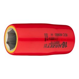 Hazet Steckschl&uuml;ssel-Einsatz Sechskant schutzisoliert 900KV-16 Vierkant hohl 12,5 mm (1/2 Zoll) Au&szlig;en-Sechskant-Tractionsprofil 16 mm)