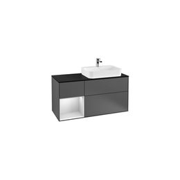 Villeroy & Boch V&B Waschtischunterschrank Wandbeleuchtung Finion 120cm, Pl b m, Rg l w m Lac, Anthrac. m ; Villeroy & Boch (G392MTGK)