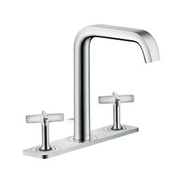 Hansgrohe 3-Loch-Waschtischarmatur 170 Axor Citterio E Ausl. 165mm, m Zugst.Abl.Gar., Pl., chr (36116000)