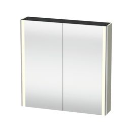 Duravit Universal-Spiegelschrank XSquare 80x80x15,5cm, Tau seidenmatt, 2 T&uuml;r, LED (XS7112060600000)