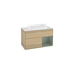Villeroy & Boch V&B Waschtischunterschrank Abdeckplatte wh. m Finion 100x60,3cm, Reg re Oli. m Lac, Oa Veneer ; Villeroy & Boch (F251GMPC)