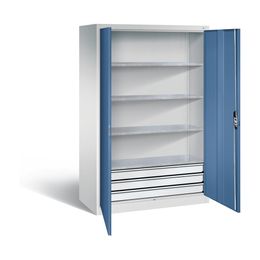 C+P Werkzeugschrank Acurado, H1950xB1200xT600mm, Front Fernblau, Korpus Lichtgrau (8932-503) ; C + P M&ouml;belsysteme (8932-503|S10279)