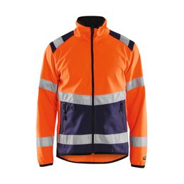 BLAKL&Auml;DER Blakl&auml;der Warnschutz-Softshell-Jacke, orange / marineblau, Unisex-Gr&ouml;&szlig;e: 2XL (487725165389XXL)