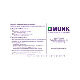 MUNK Kennzeichnungsschild (019007)