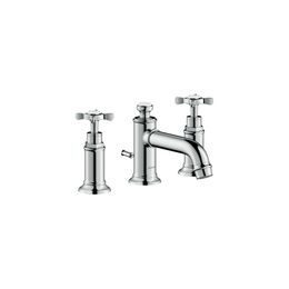 Hansgrohe 3-Loch-Waschtischarmatur 30 Axor Montreux A 143mm, m Kreuz, ZugstAblGar, b ni. (16536820)