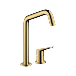 Hansgrohe 2-Loch-Sp&uuml;ltisch-Einhebelmischer 240 Axor Citterio M mit Schwenkauslauf, polished gold optic (34820990)
