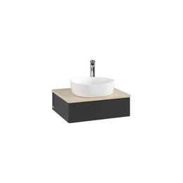 Villeroy & Boch V&B Waschtischunterschrank mit Frontstruktur Antao 60x19x50cm, HL, WBP botti., bla m Lac ; Villeroy & Boch (K07153PD)