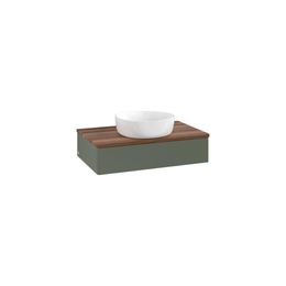 Villeroy & Boch V&B Waschtischunterschrank ohne Frontstruktur -Beleuchtung Antao 80x19x50cm, WBP w. wal, lea gre. m Lac ; Villeroy & Boch (L08012HL)