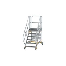 MUNK Aluminium-Plattformtreppe fahrbar 45&deg; 6 Stufen (600786)