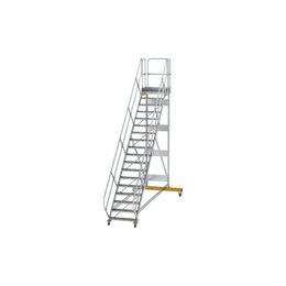 MUNK Aluminium-Plattformtreppe fahrbar 45&deg; 18 Stufen (600798)