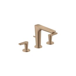 Hansgrohe 3-Loch-Waschtischarmatur 125 Axor Citterio C mit Zugstangen Cubic cut BRG (49061310)