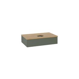 Villeroy & Boch V&B Waschtischunterschrank ohne Frontstruktur -Beleuchtung Antao 80x19x50cm, WBP hon. Oa, lea gre. m Lac ; Villeroy & Boch (L08011HL)