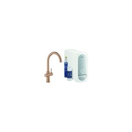 Grohe Sp&uuml;ltisch-Einhebelmischer Blue Home warm suns geb., C-Auslauf-Starter Kit (31455DL1)