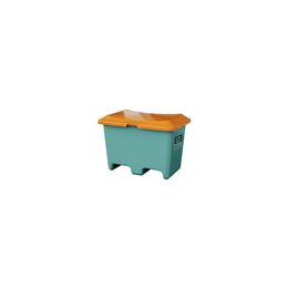 CEMO Streugutbeh&auml;lter Plus3 400 Liter unterfahrbar ohne Entnahme gr&uuml;n/orange (10580)